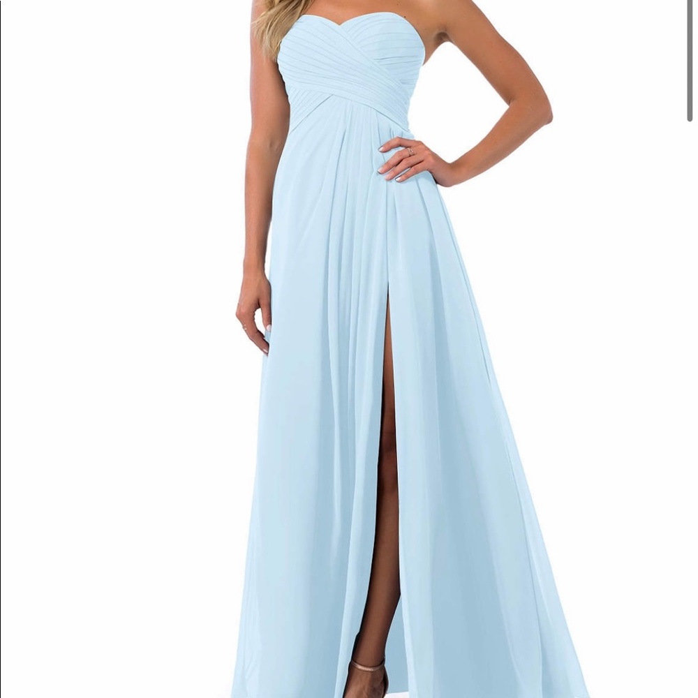 Light Blue Azazie Tulle Gown!! - Gem